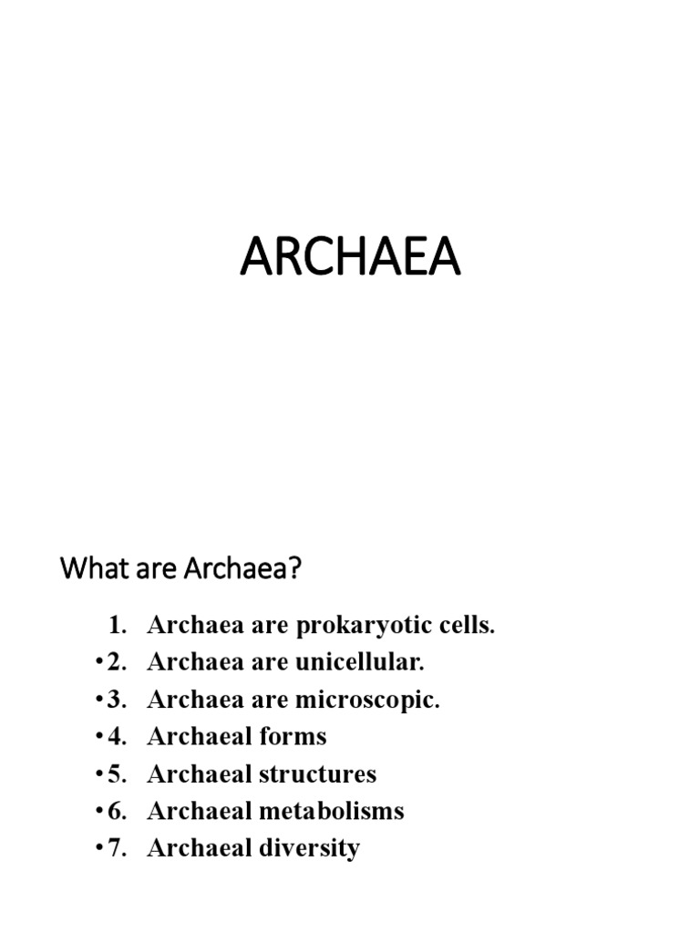 Archea PDF | PDF | Archaea | Cell (Biology)