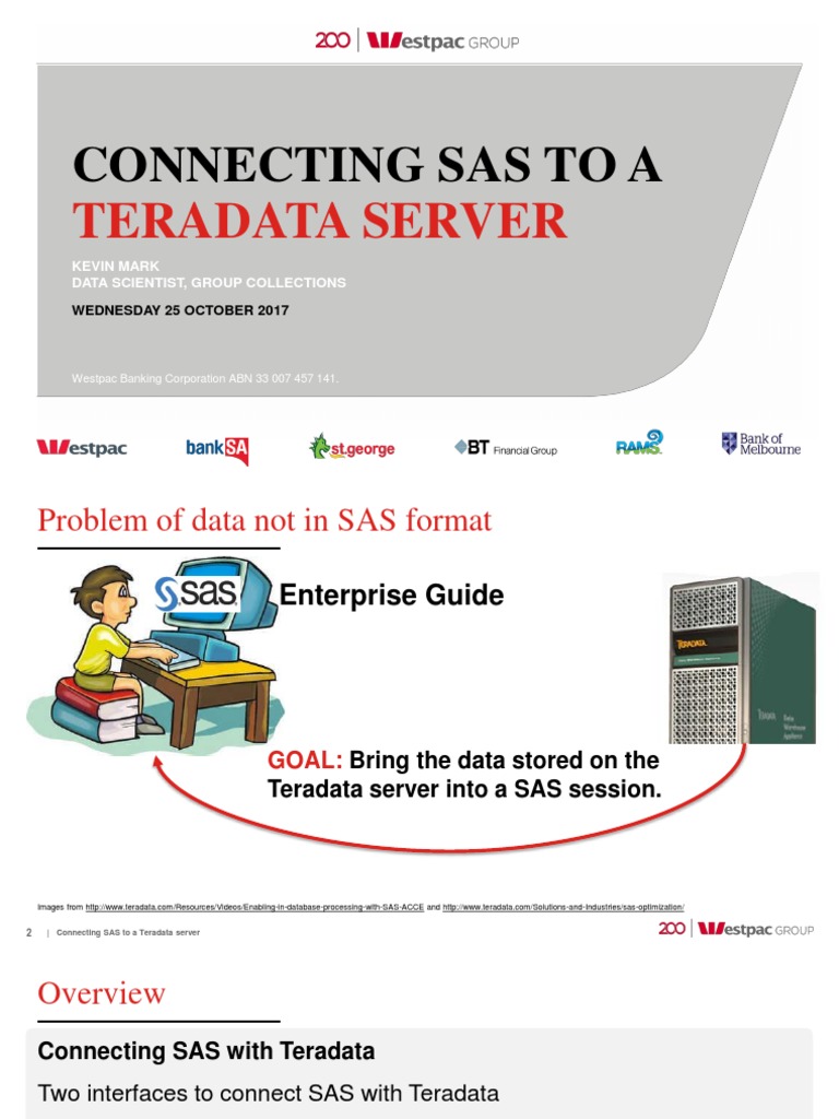 Connect To Teradata PDF | PDF | Sas (Software) | Data Management Software