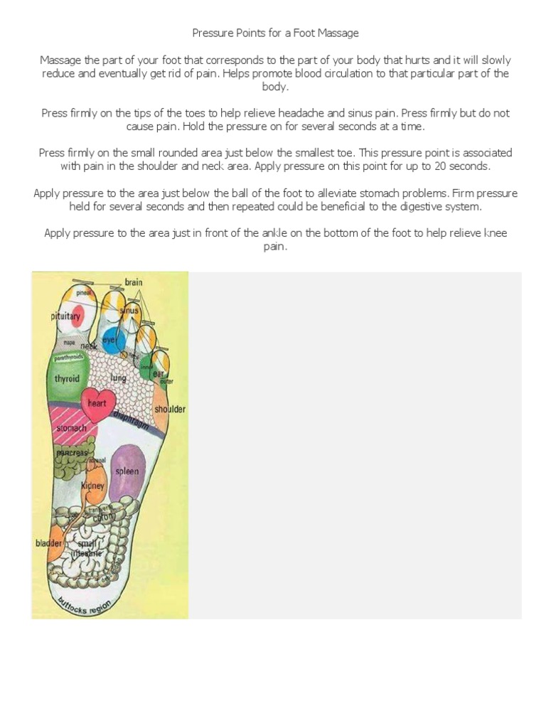 Foot Massage Pressure Points Guide | PDF