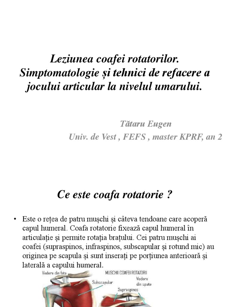 Coafa Rotatorilor | PDF