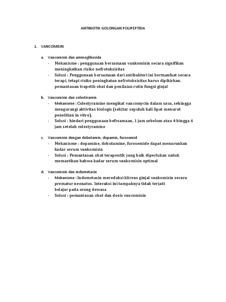 Antibiotik Golongan Polipeptida | PDF