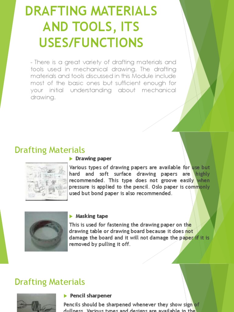 Drafting Tools | PDF | Drawing | Pencil