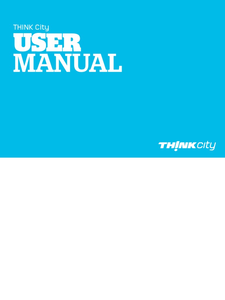 Think City User Manual | PDF | Battery Charger | Vehicles