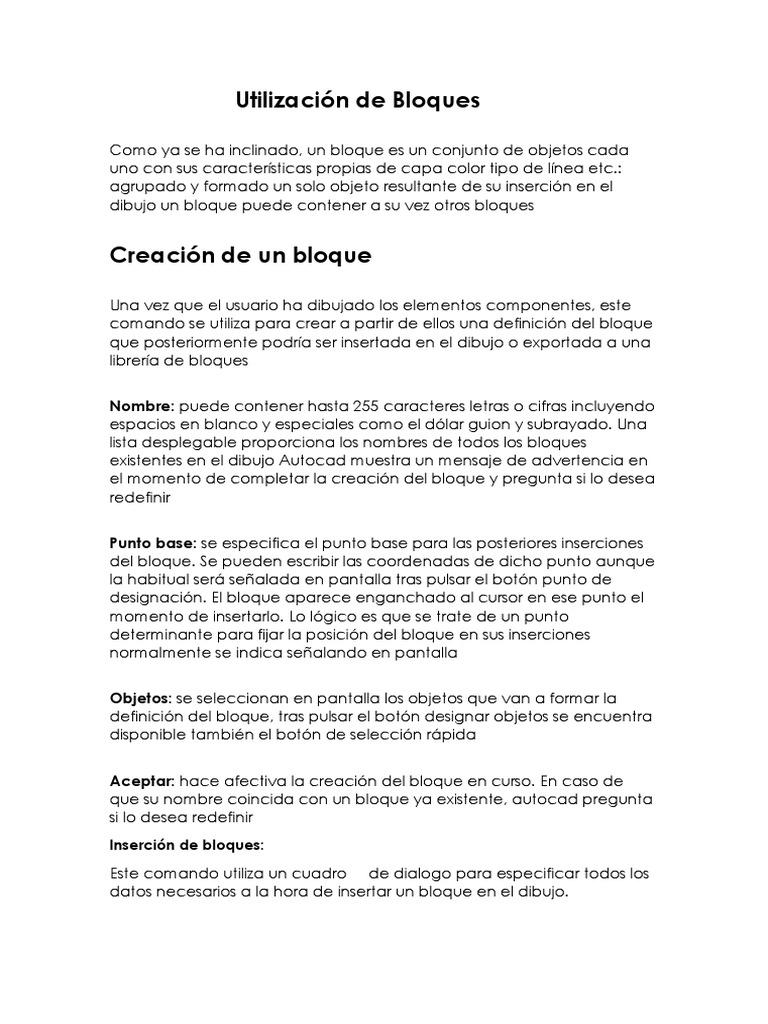 Creacion de Bloques y Metodos de Consulta | PDF | Sistema coordinado ...