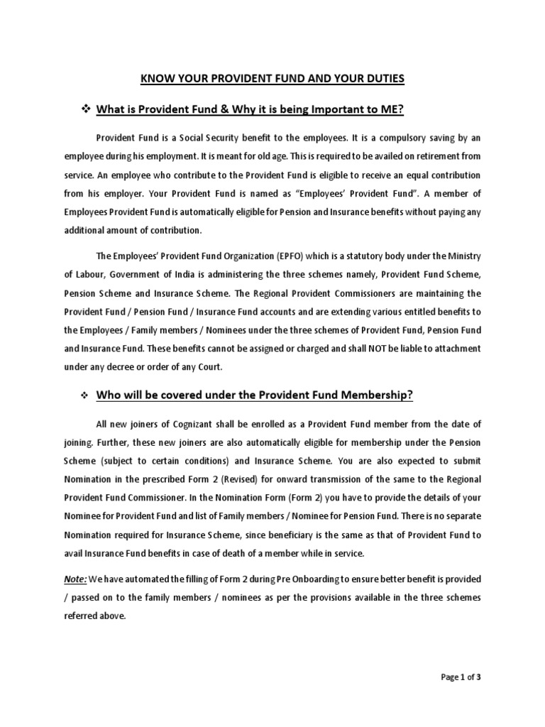 Note For PF PDF | PDF | Pension | Government