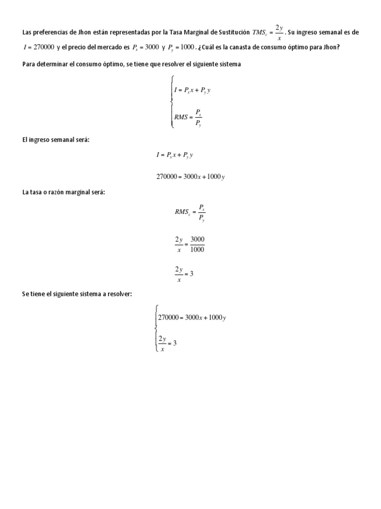 Tasa Marginal de Sustitución | PDF | Microeconomía | Ciencias económicas