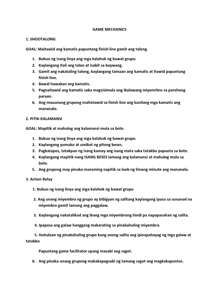 Game Mechanics | PDF