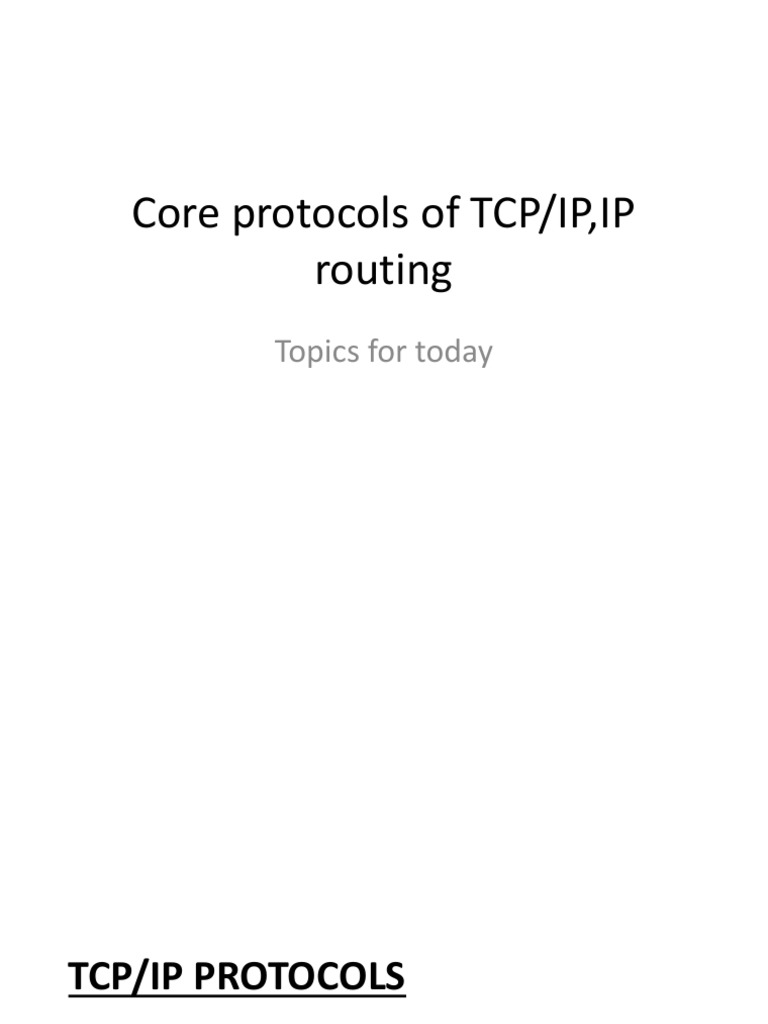 TCP IP Protocols & IP Routing & Routing Tables | PDF | Internet ...