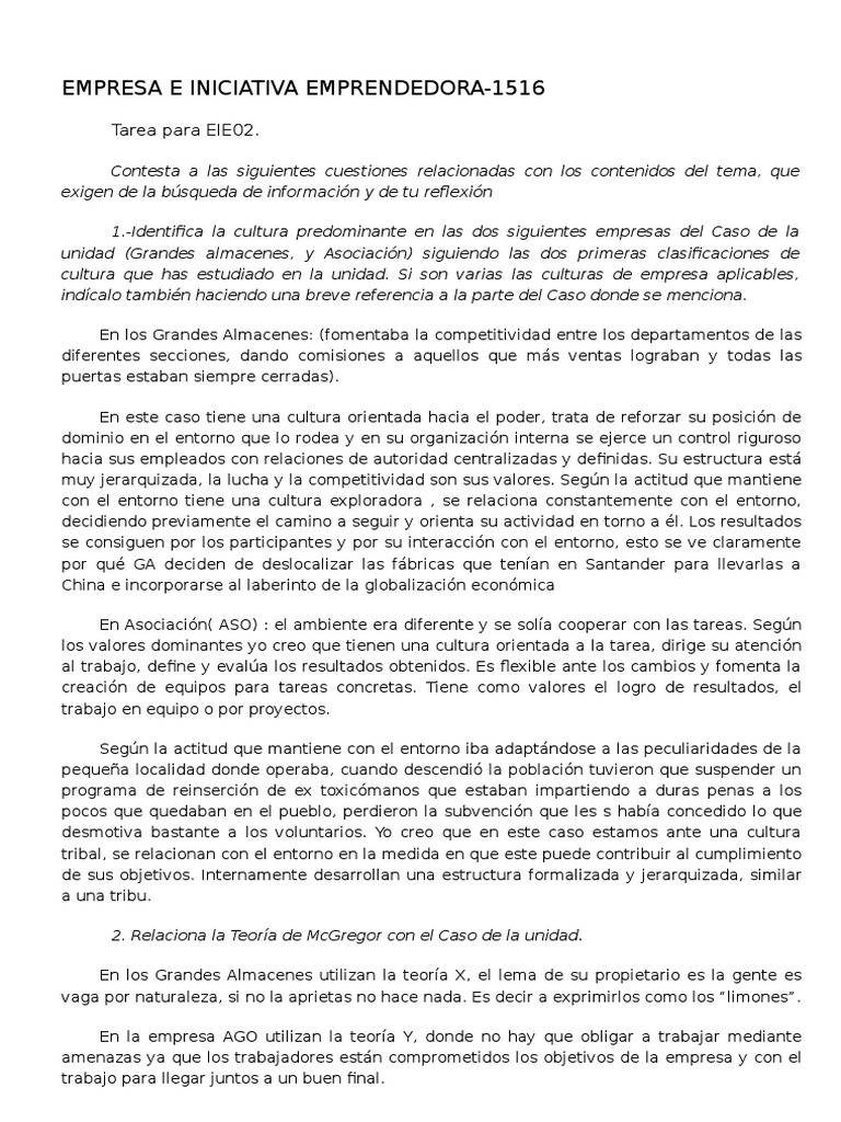 Eie Tarea 2 | PDF | Análisis FODA | Responsabilidad social corporativa