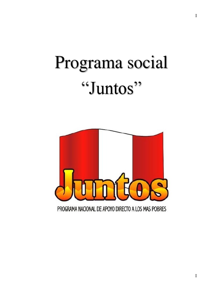 Programa Juntos | PDF | Pobreza | Pobreza e indigencia