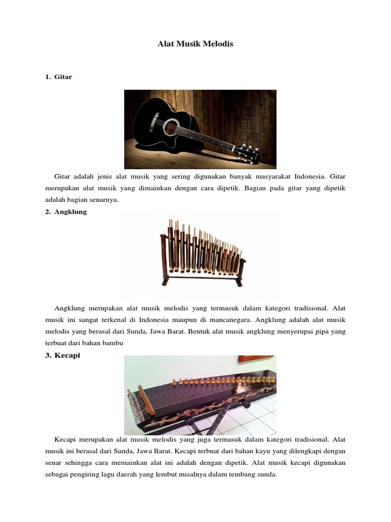 Alat Musik Melodis | PDF