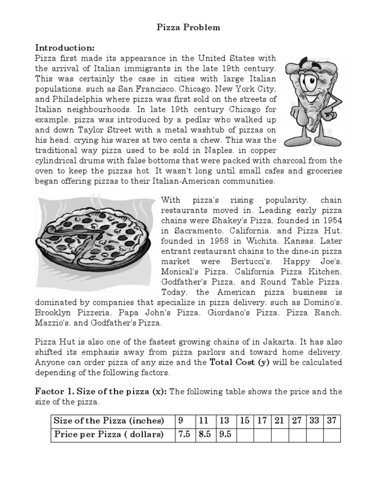 Pizza Problem | PDF | Pizza | Variable (Mathematics)