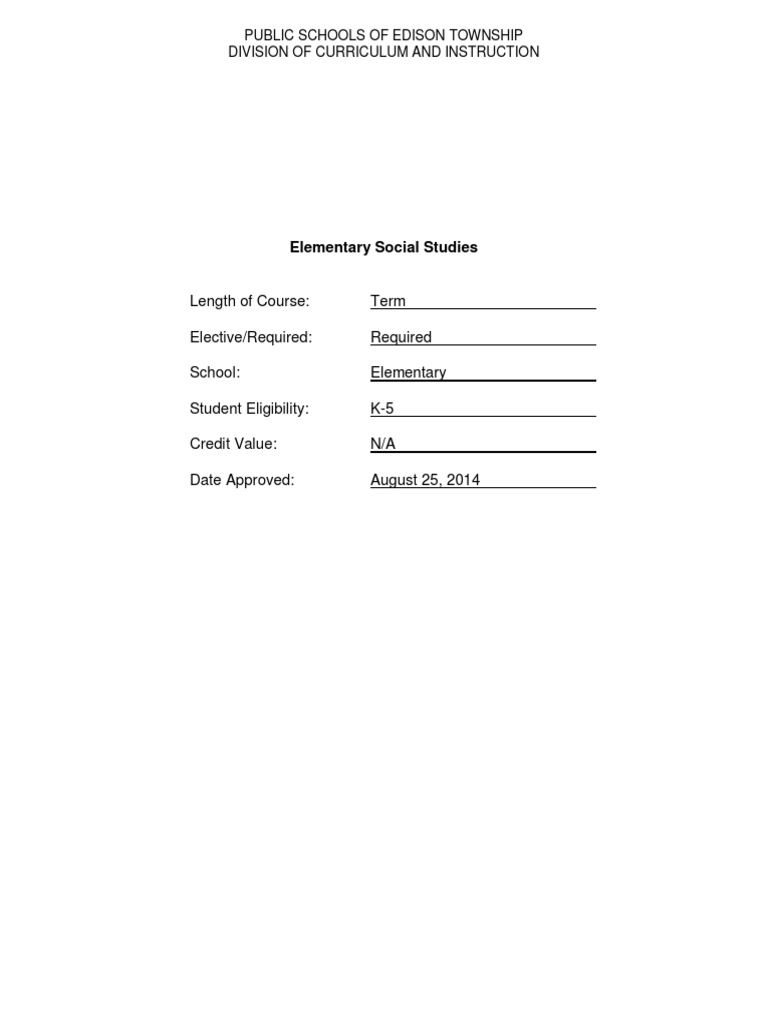 K-5 Social Studies Curriculum Overview | PDF | Curriculum | Brainstorming