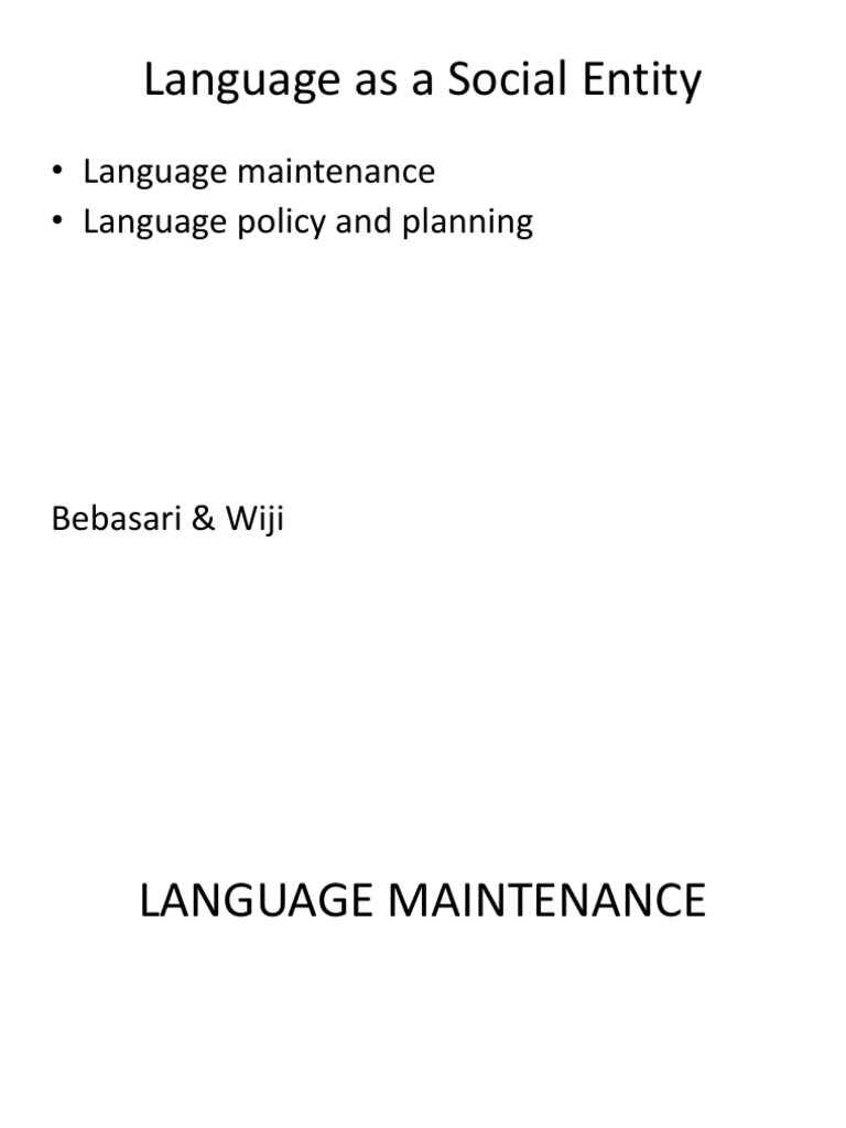 Language Maintenance and Shift Power Point | PDF | Standard Chinese ...