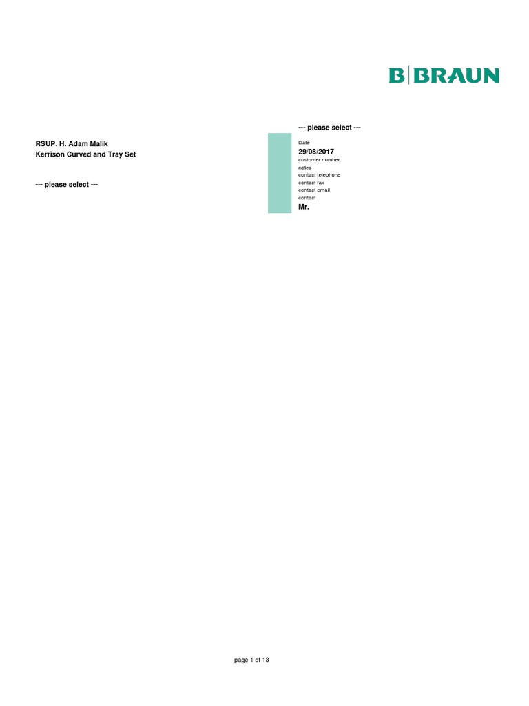 Craniotomy Set MJK 1 | PDF | Medical Equipment | Tools