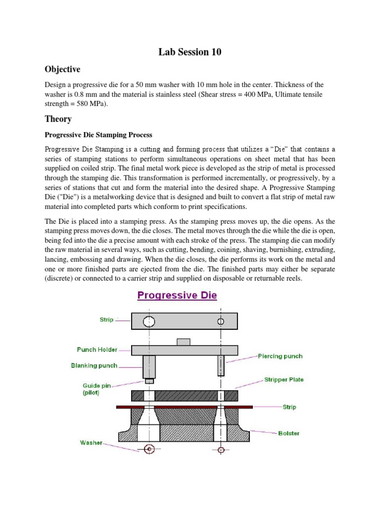 Lab10 Final Progressive Die PDF | PDF | Procedural Knowledge | Materials