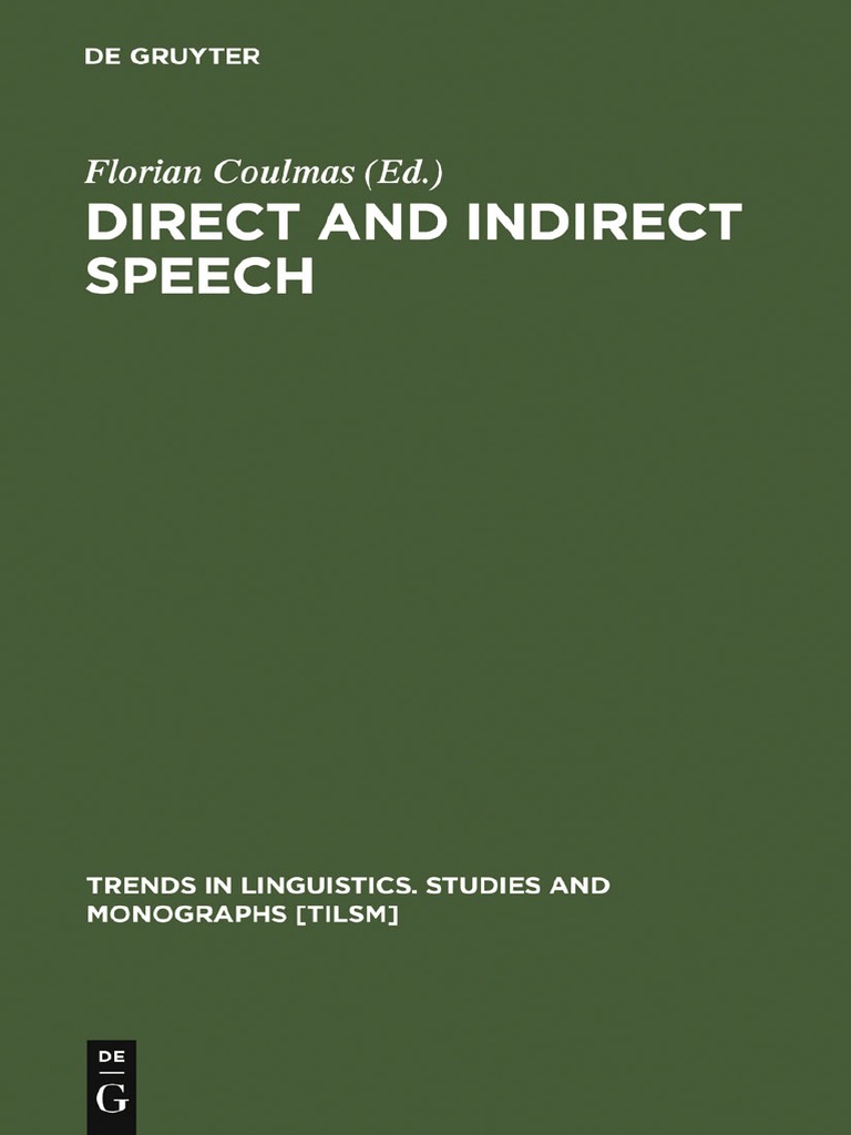 Direct Indirect Speech | PDF | Grammatical Tense | Linguistics
