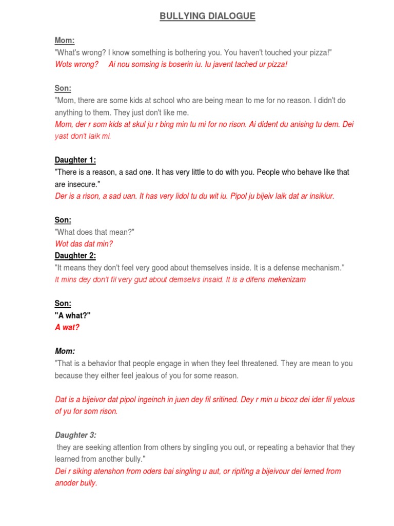 Understanding Bullying: A Family Discusses Coping Strategies | PDF ...