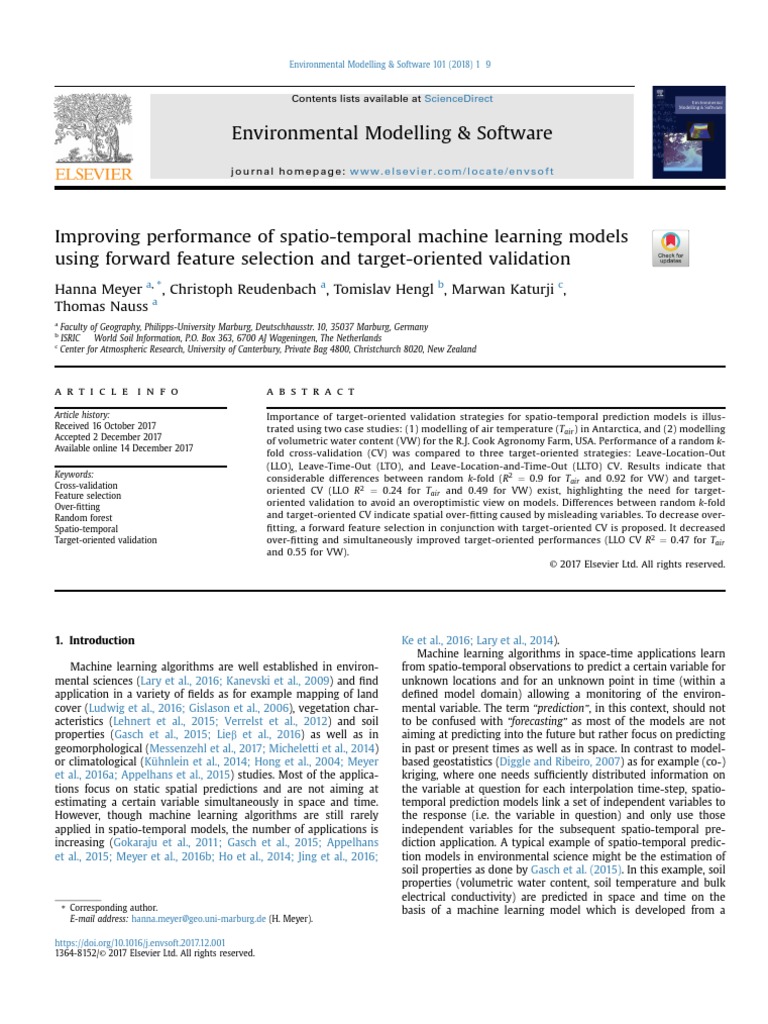 Improving Performance of Spatio-Temporal Machine Learning Models Using ...
