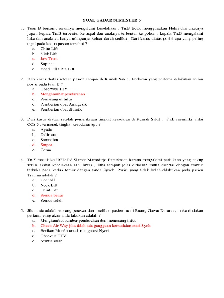 Soal Gadar Terbaru | PDF | Sains & Matematika
