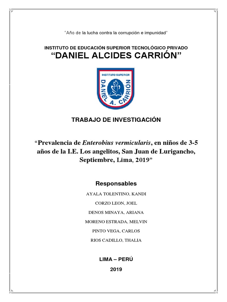 Proyecto de Simposio | PDF | Parasitología | Enfermedades y trastornos