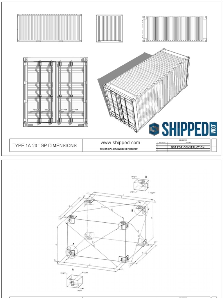 shipping-container-homes-technical-drawings-20GP.pdf | Queensland ...
