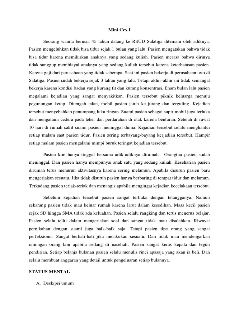 Mini Cex 1 Skenario | PDF