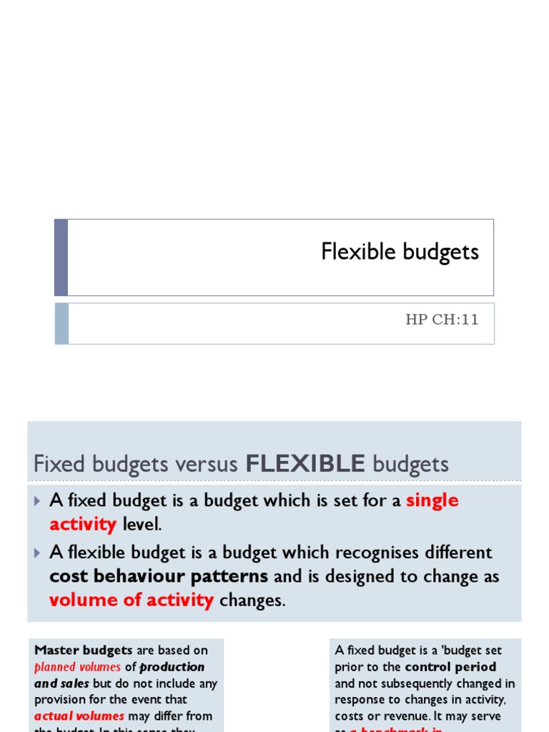 Flexible Budgets | PDF | Budget | Depreciation