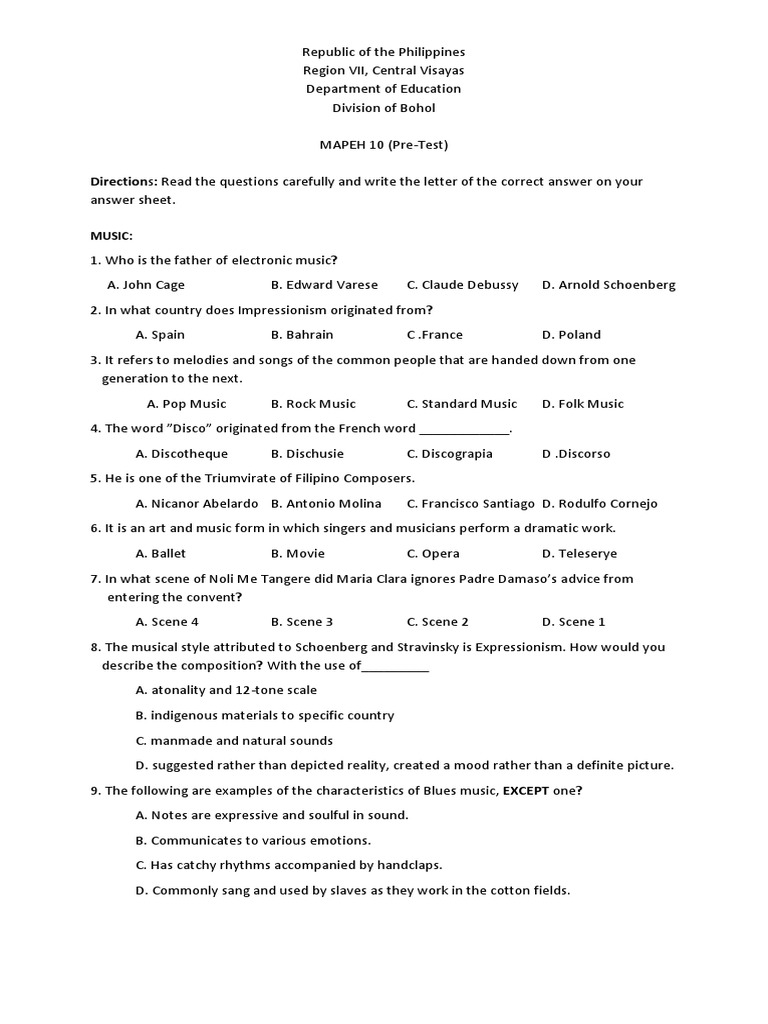 Mapeh 10 Final Pre Test | PDF | Obesity | Cardiovascular Diseases