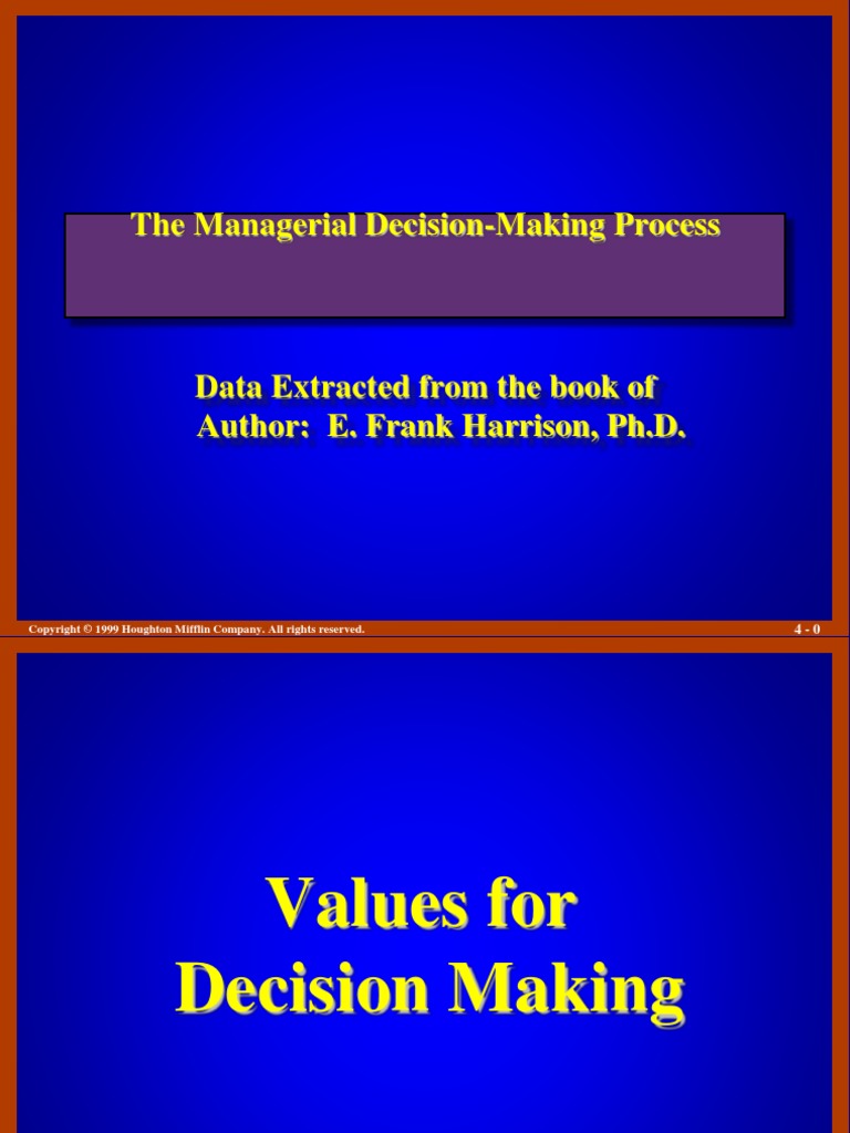 The Managerial Decision-Making Process | PDF | Value (Ethics ...