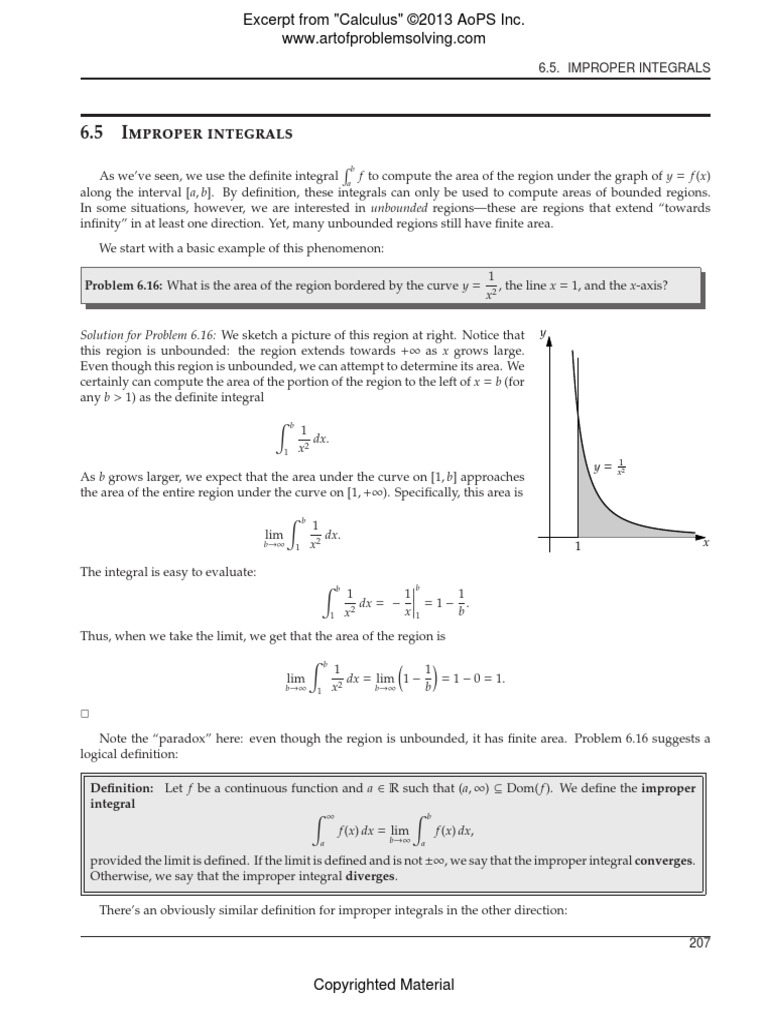 Sample Calculus AOPS | PDF | Integral | Limit (Mathematics)
