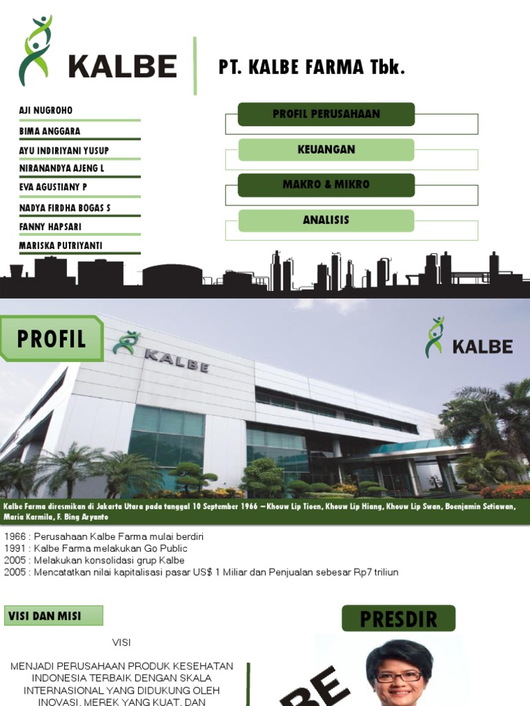 Profil dan Sejarah PT Kalbe Farma Tbk. | PDF