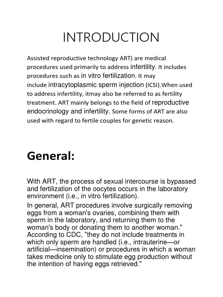 Assisted Reproductive Technology | PDF | Assisted Reproductive ...