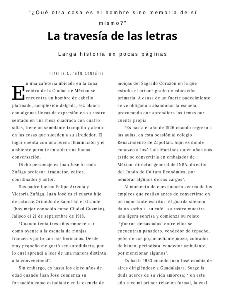Vida y obra de Juan José Arreola | PDF