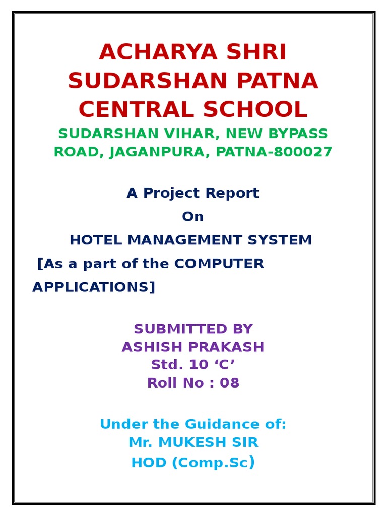 Hotel Management System | PDF | Microsoft Access | Object Oriented Programming