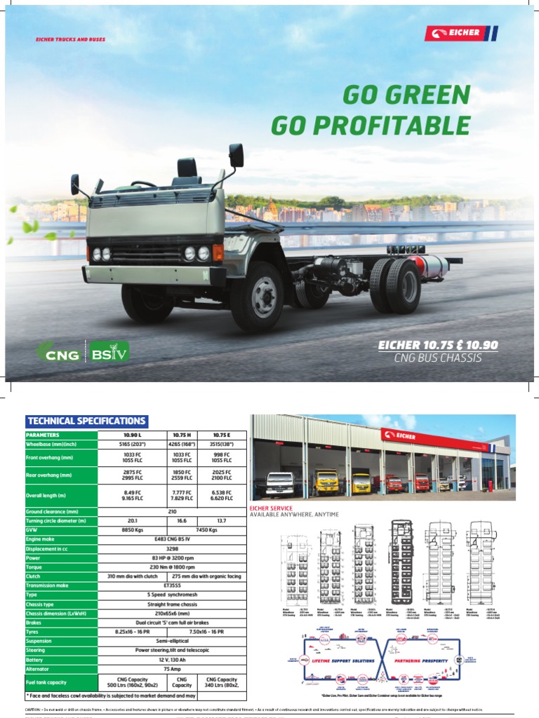 10.75 E CNG Bus Chassis | PDF | Car Body Styles | Wheeled Vehicles