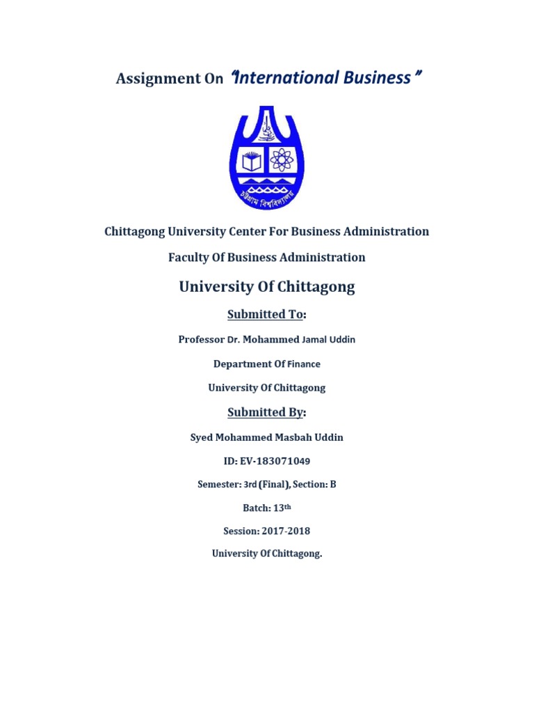 IB Assignment New - Mode of Entry For Our Garments Business in ...