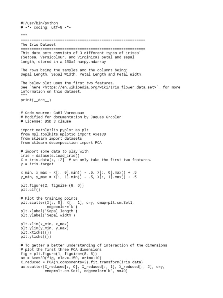Iris Dataset Analysis in Python | PDF | Home & Garden
