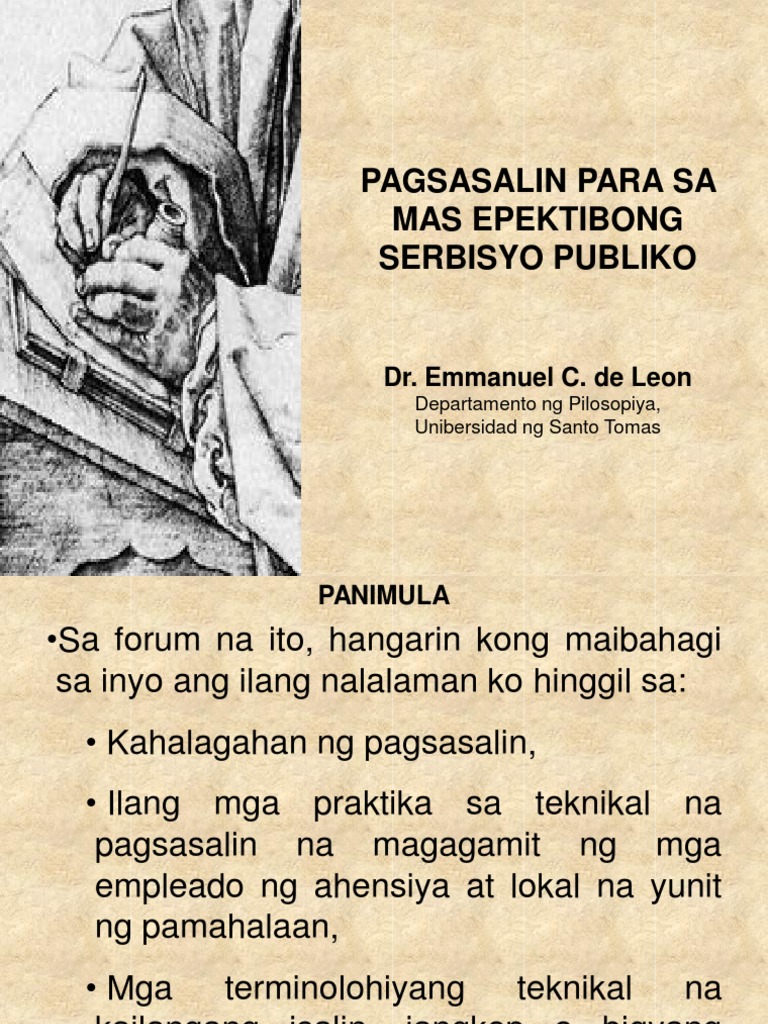 Introduksiyon Sa Pagsasalin PDF | PDF