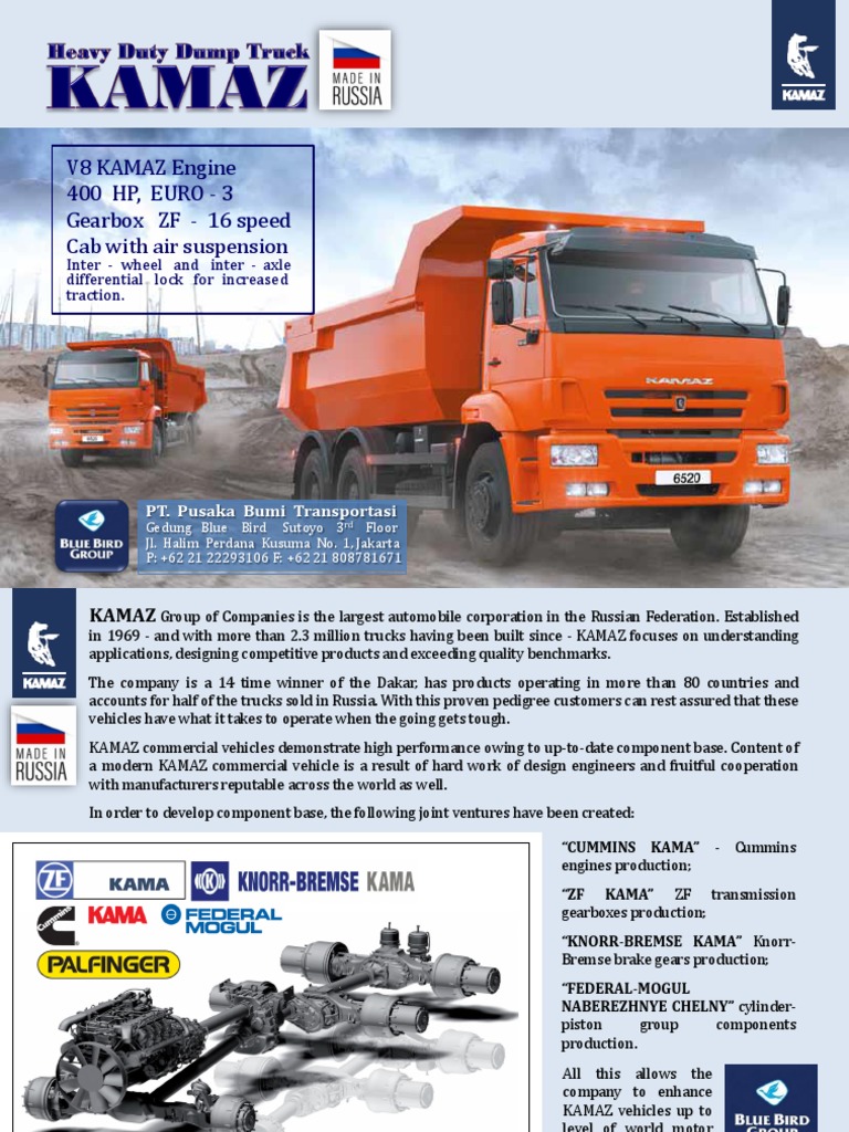 Kamaz Truck Brochure PDF | PDF | Truck | Transmission (Mechanics)