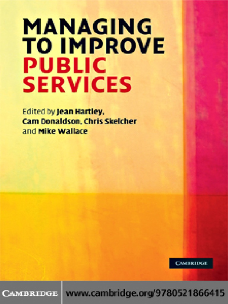 Managing To Improve Public Services | PDF | Governance | Public ...