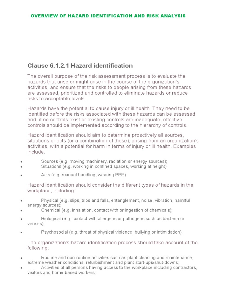 Hira Overview | PDF | Risk Assessment | Risk Management