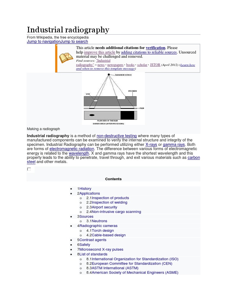 Industrial Radiography | PDF | Nondestructive Testing | Radiography