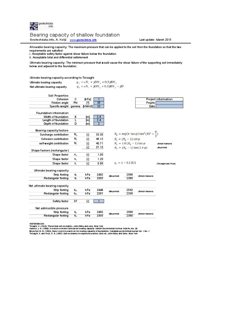 BEARING CAPACITY COMPUTATION.pdf | Continuum Mechanics | Geotechnical ...