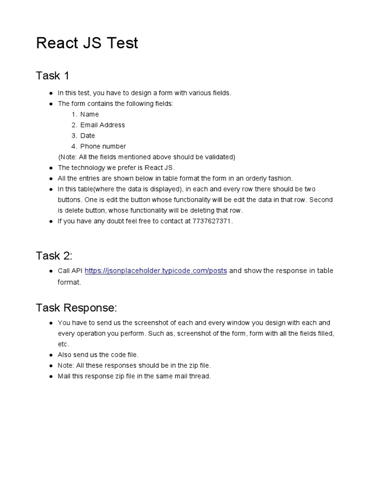 React Test PDF | PDF