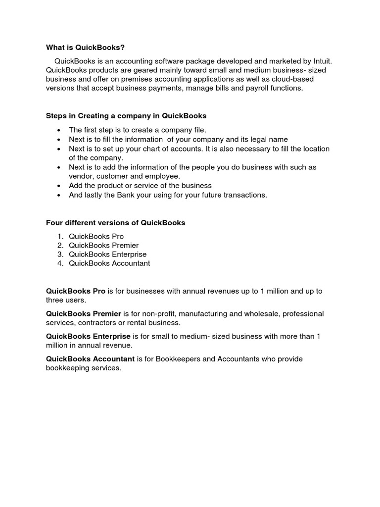 Quickbooks Assignment | PDF | Quick Books | Software