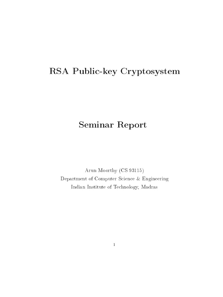 RSA Algorithm | PDF | Prime Number | Public Key Cryptography