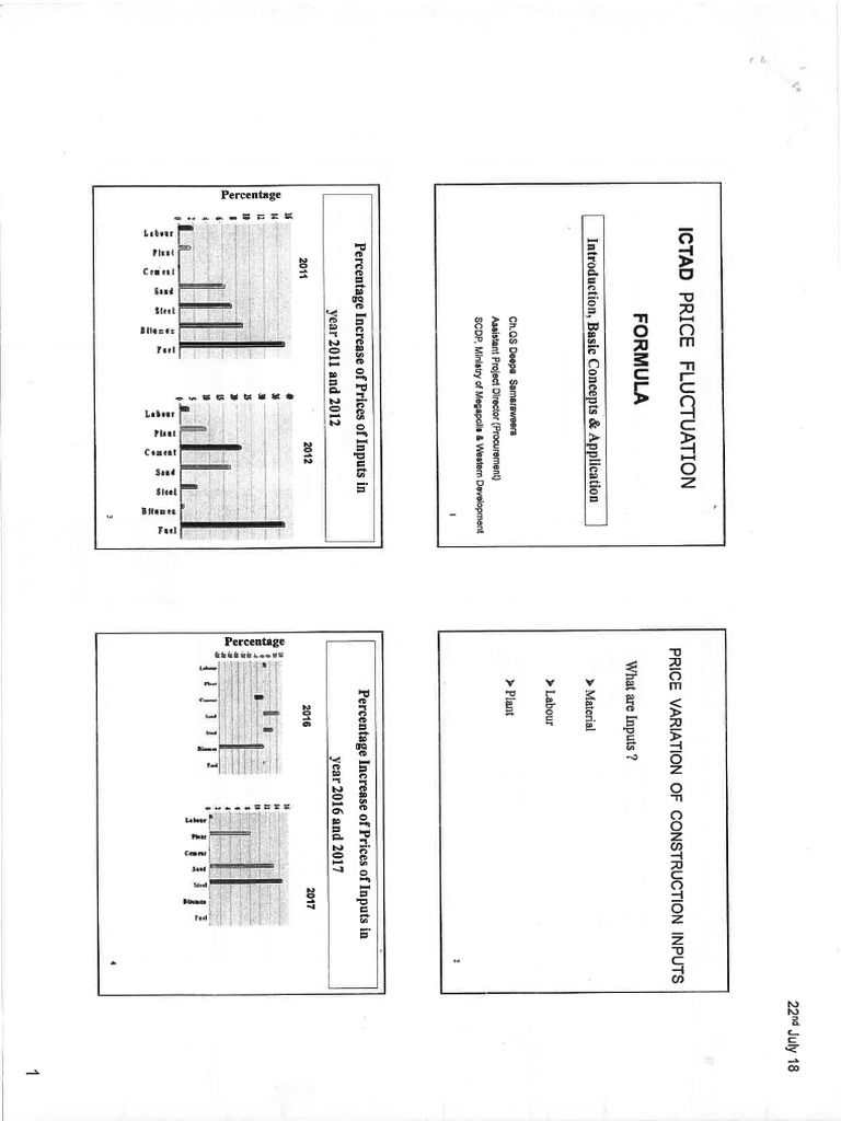 ICTAD Price Fluctuation Formula | PDF