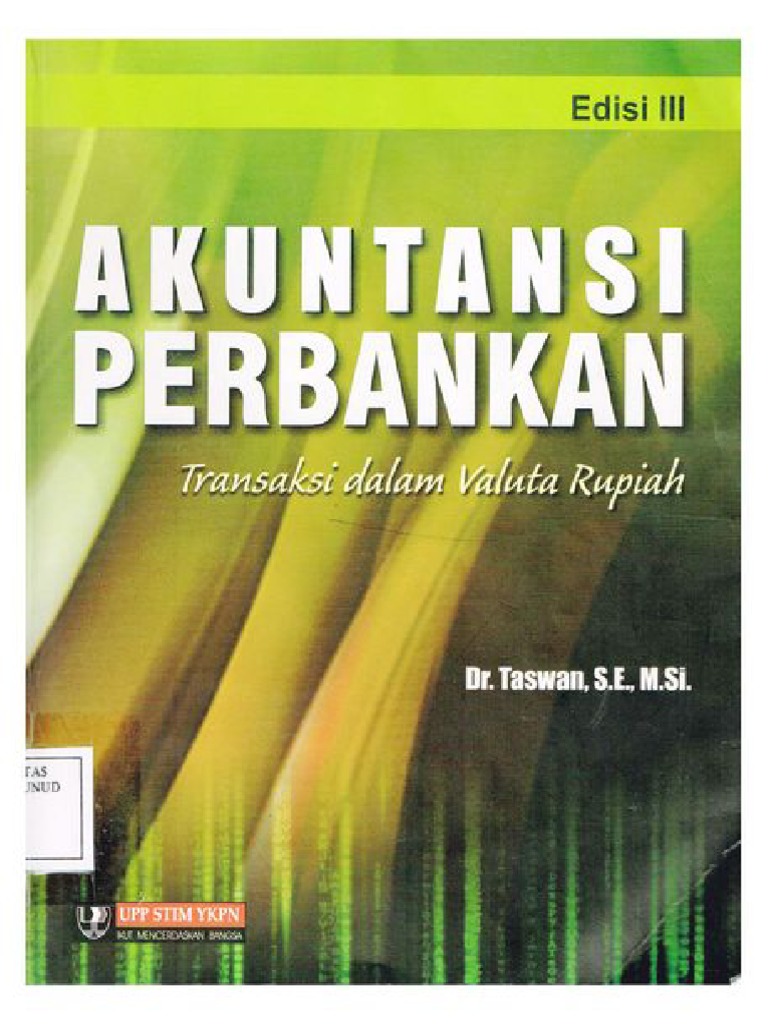 DR - Taswan S.E. Msi Akuntansi Perbankan Edisi III. Intro PDF | PDF