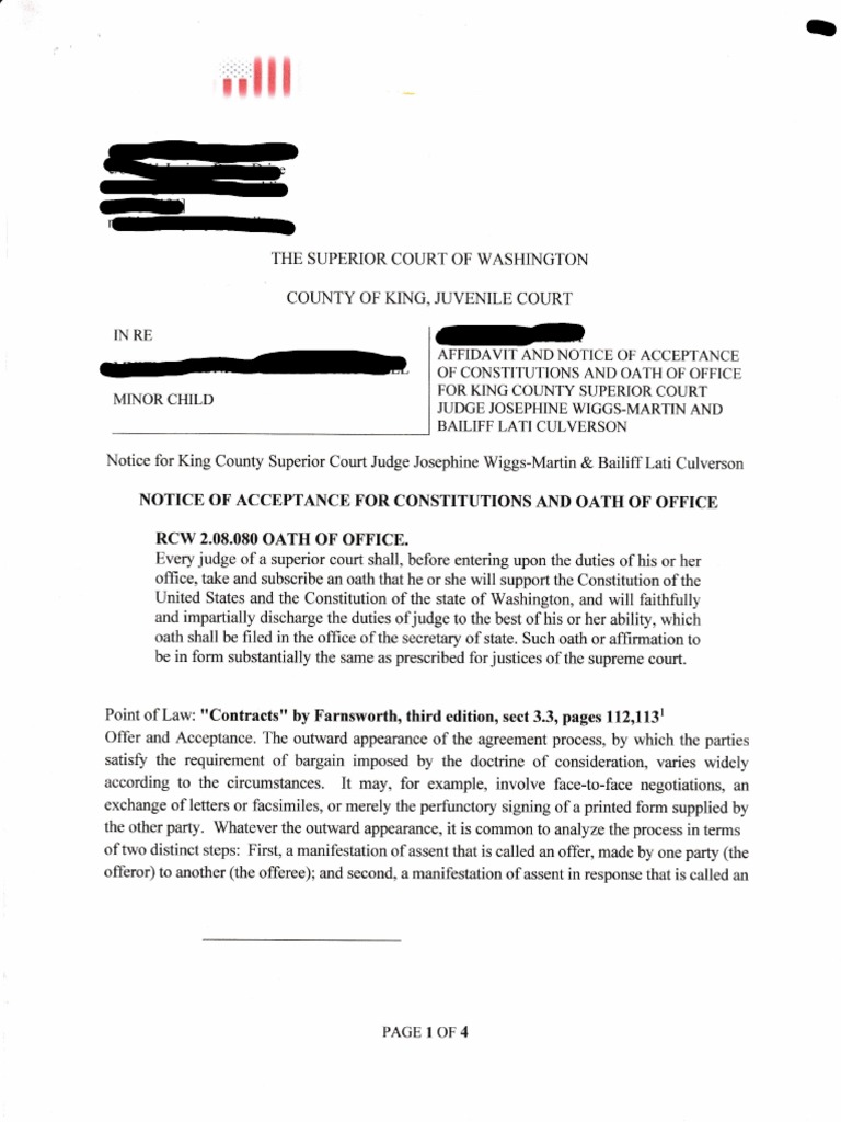 Acceptance of Oath For Judge | PDF | Offer And Acceptance | Oath Of Office